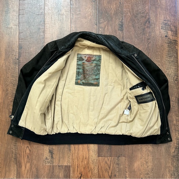 mirage | Jackets & Coats | Mirage Leather Aviator Bomber Jacket Size S ...